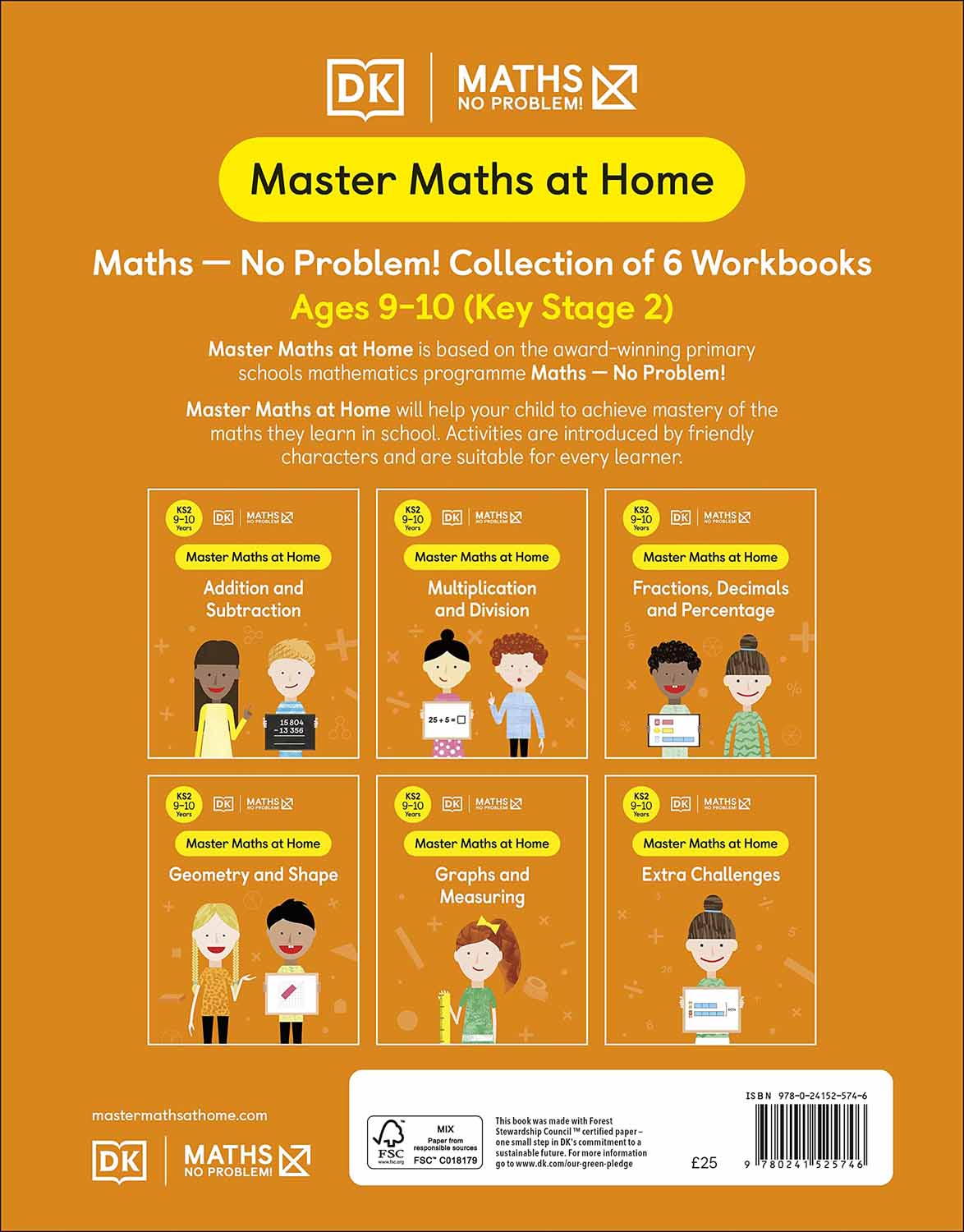 Maths ― No Problem! Collection of 6 Workbooks, Ages 9-10 (Key Stage 2)